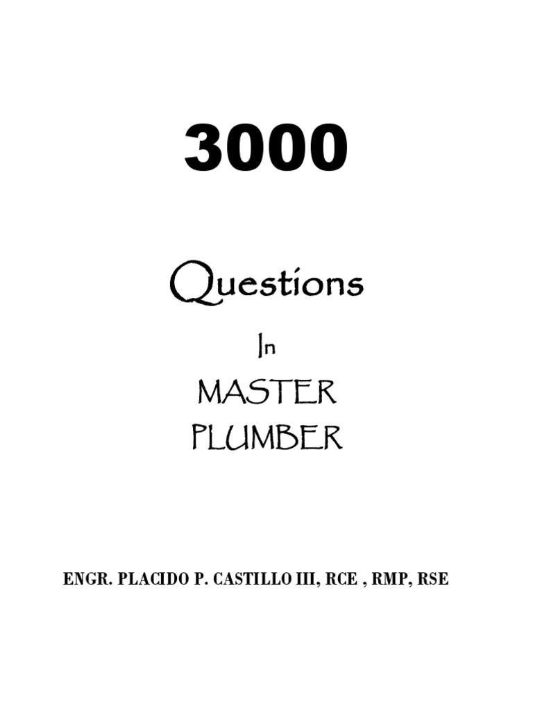 Master Plumber Board PDF | PDF | Sanitary Sewer | Plumbing