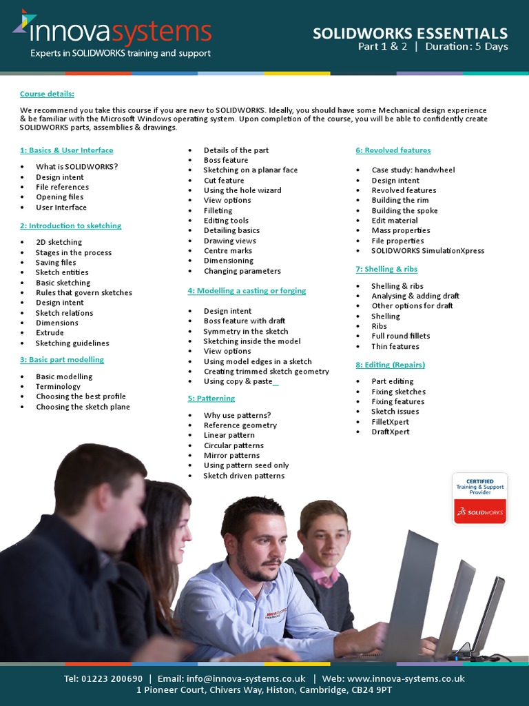 SOLIDWORKS Essentials Course Overview | PDF | Areas Of Computer Science ...