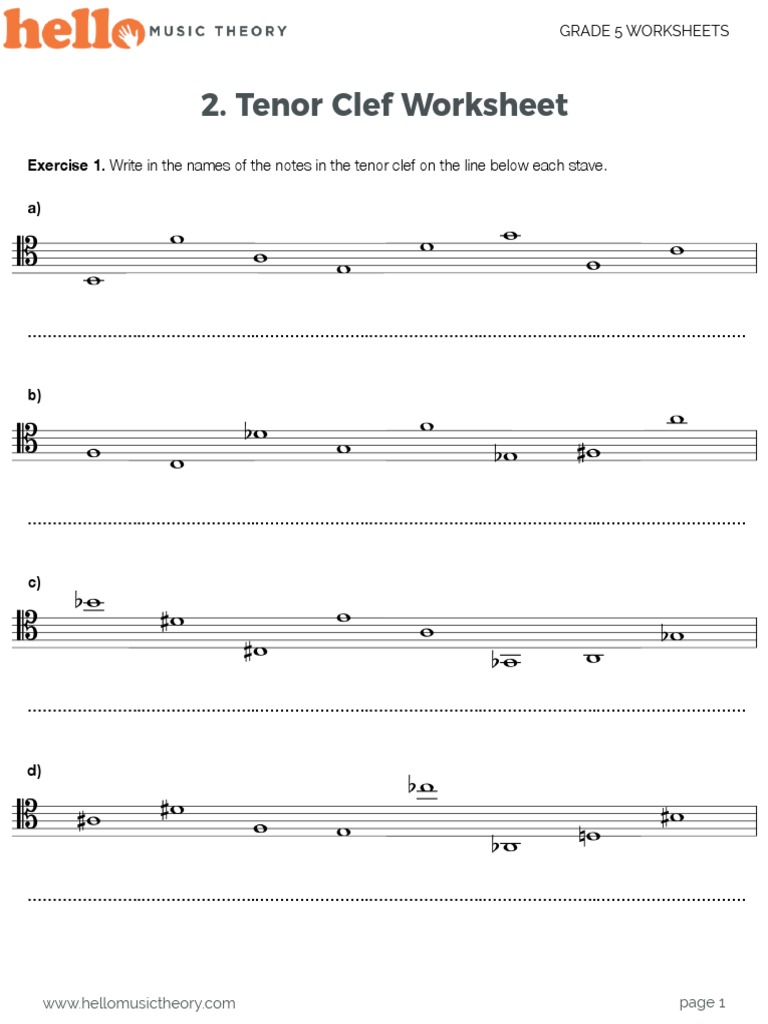 The Tenor Clef | PDF | Clef | Music Theory