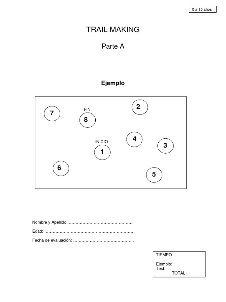 Test Trail Making A Niños | PDF