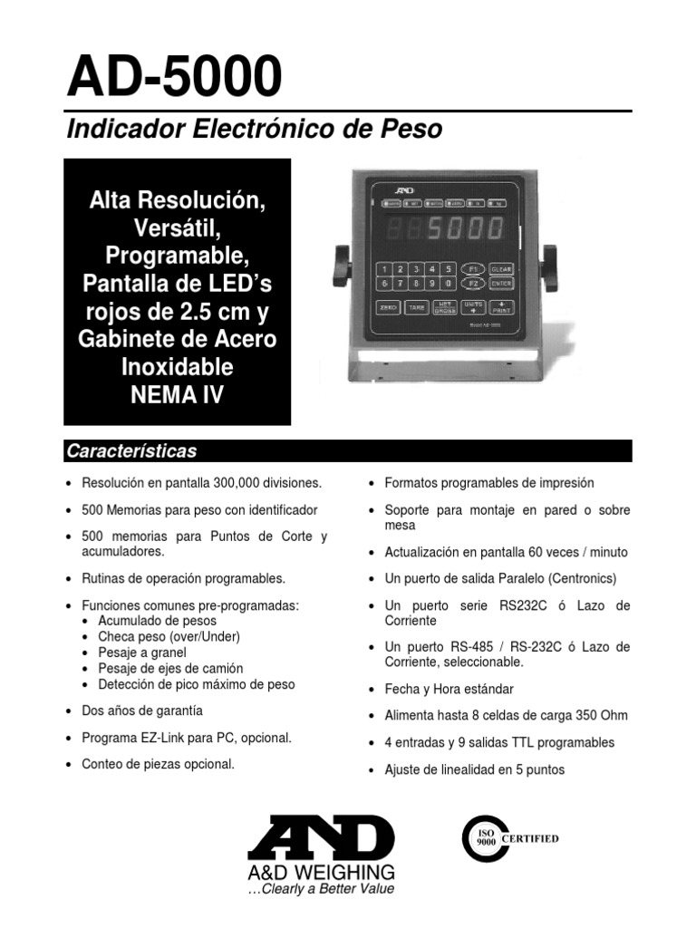 Electronic Indicator AD-5000: Versatile, High-Resolution Weight ...