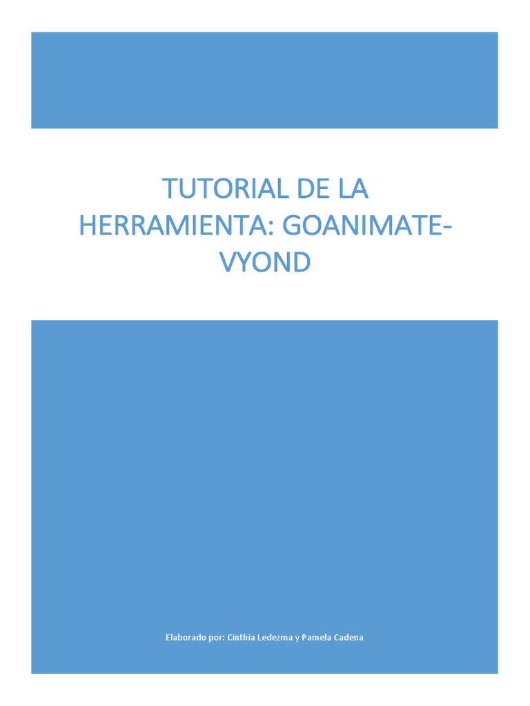 Tutorial Goanimate | PDF | Animación | Usuario (informática)