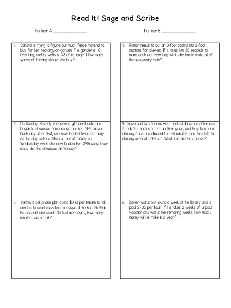 l1 Read It Sage and Scribe | PDF