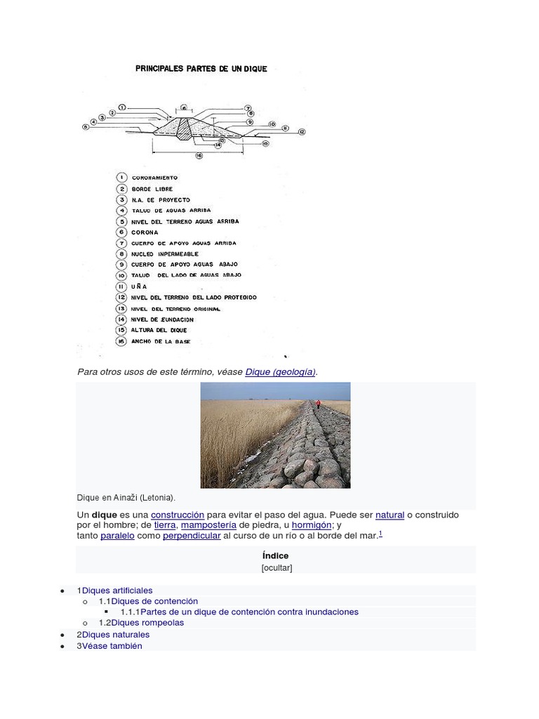 DIQUE | PDF | Dique | Hidrología