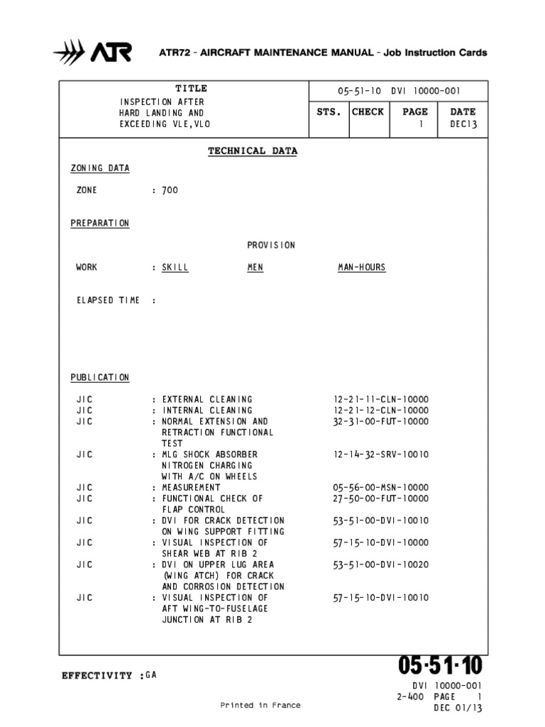 05 51 10 DVI 10000 001hard Landing N Excee Vle, Vlo | PDF | Landing ...