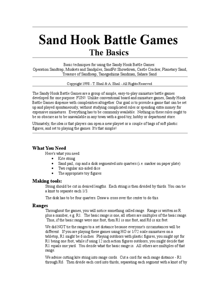 Sand Hook Battle Games | PDF | Army | Leisure