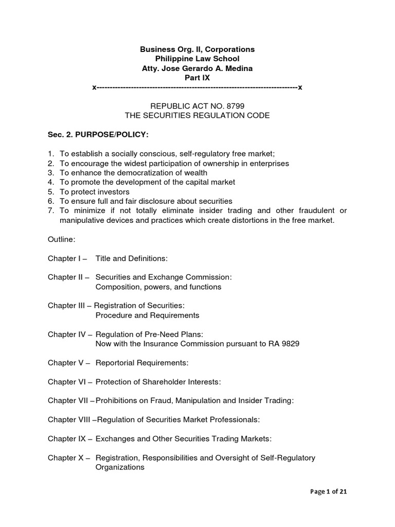 An Overview of the Key Provisions and Definitions of the Philippine ...