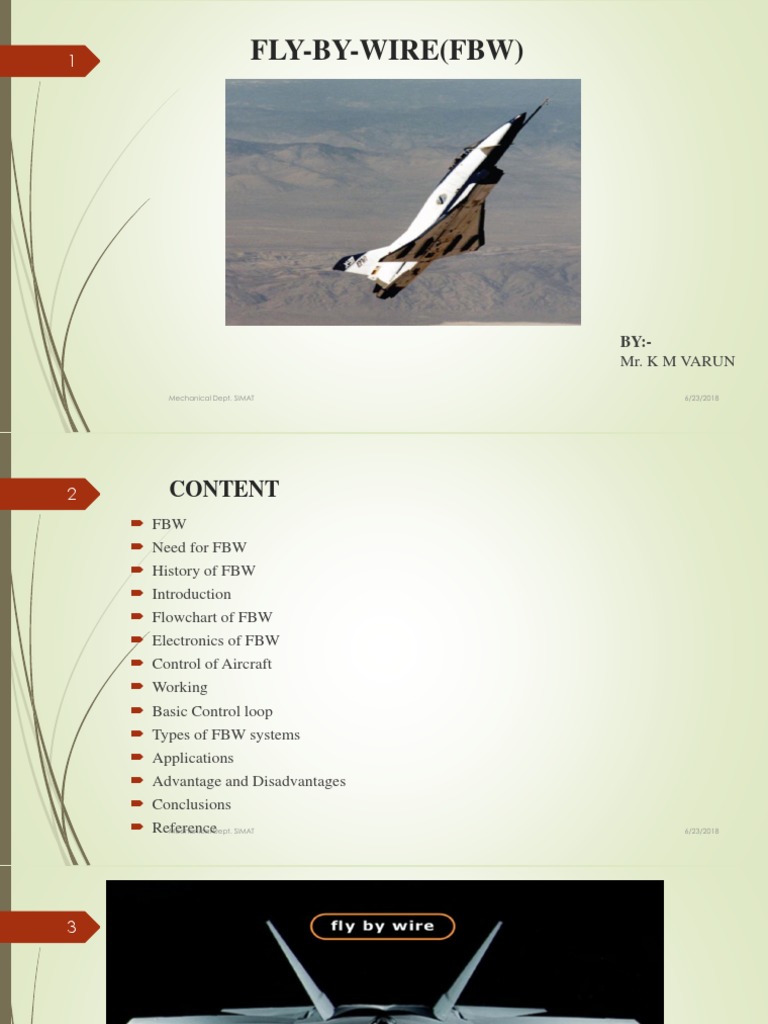 Fly by Wire | PDF | Servomechanism | Electrical Engineering