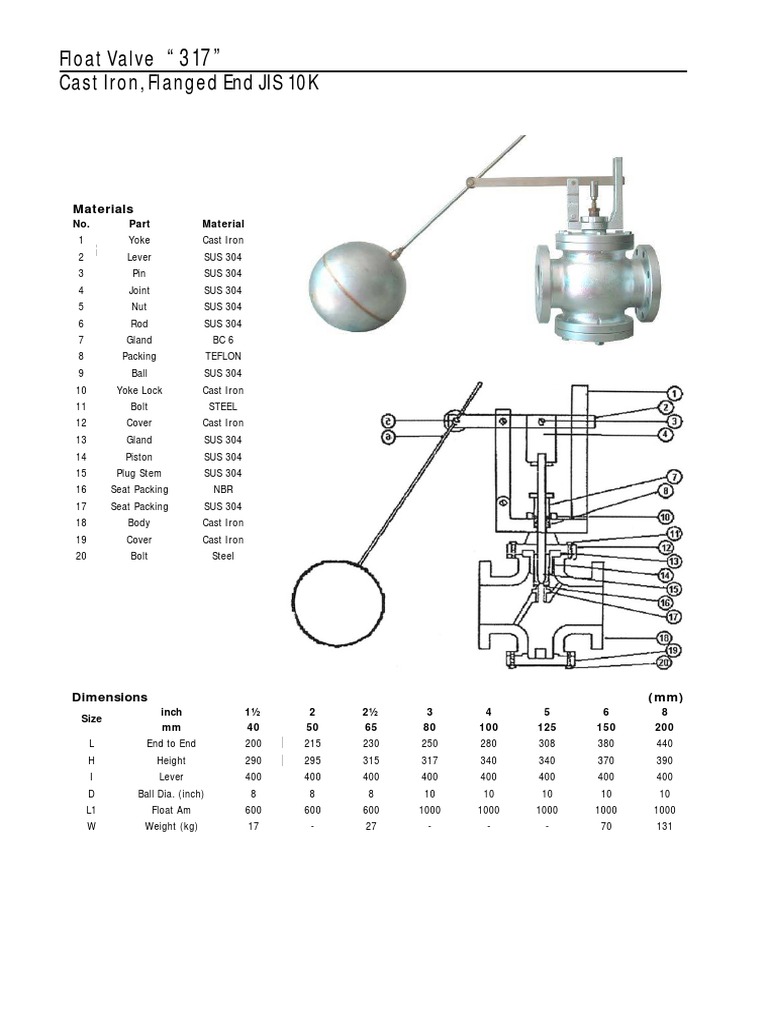 317 Float Valve | PDF