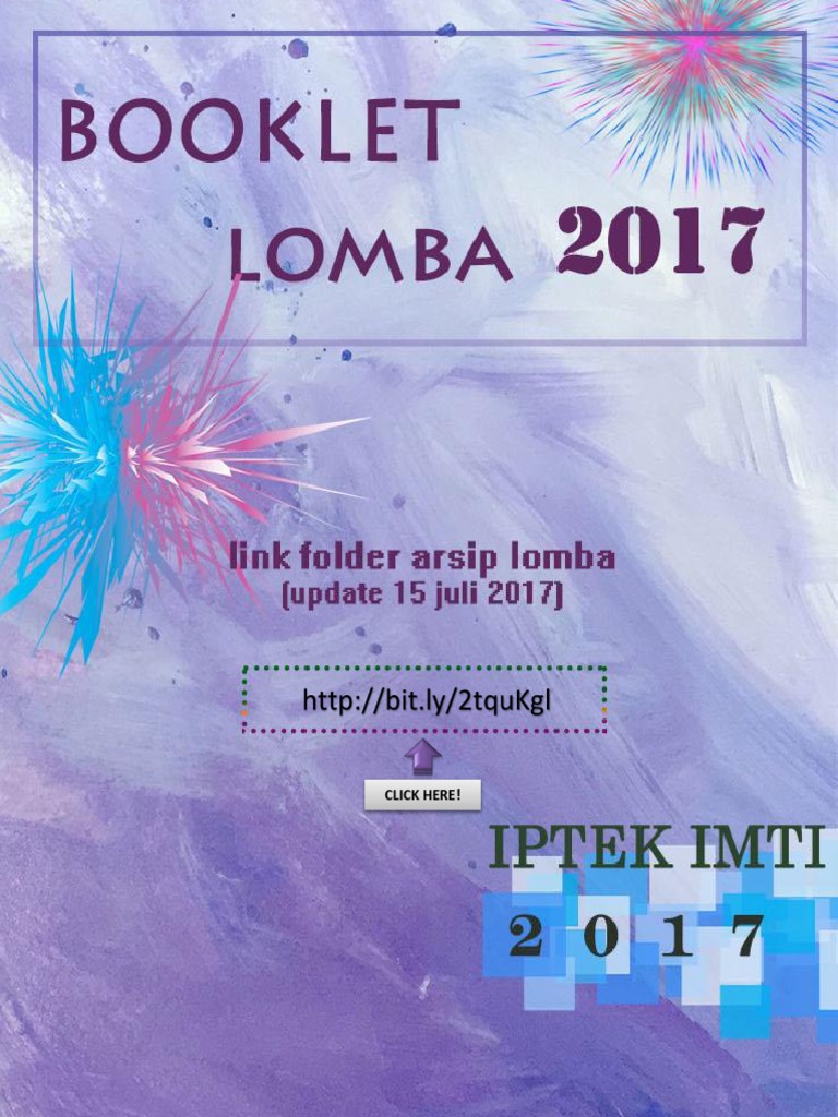 Booklet Lomba Teknik Industri 2017 PDF | PDF