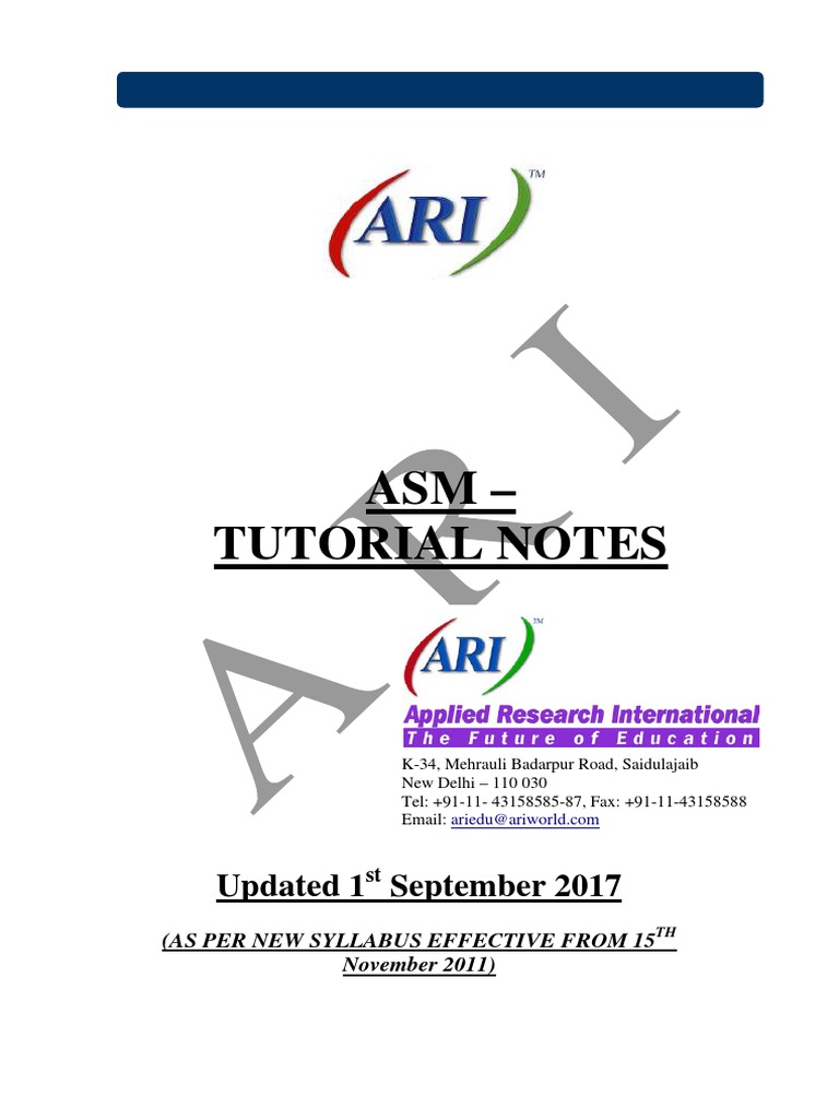 Asm Ari Notes Printable | PDF | Sea Captain | Domain Name Registrar