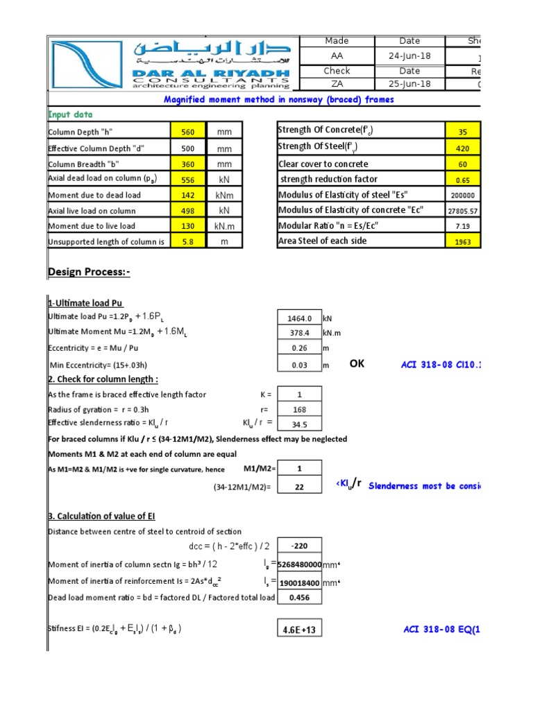 Slender Column Moment Magnifier | PDF | Column | Civil Engineering