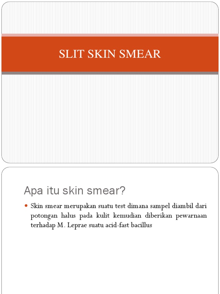 Slit Skin Smear | PDF