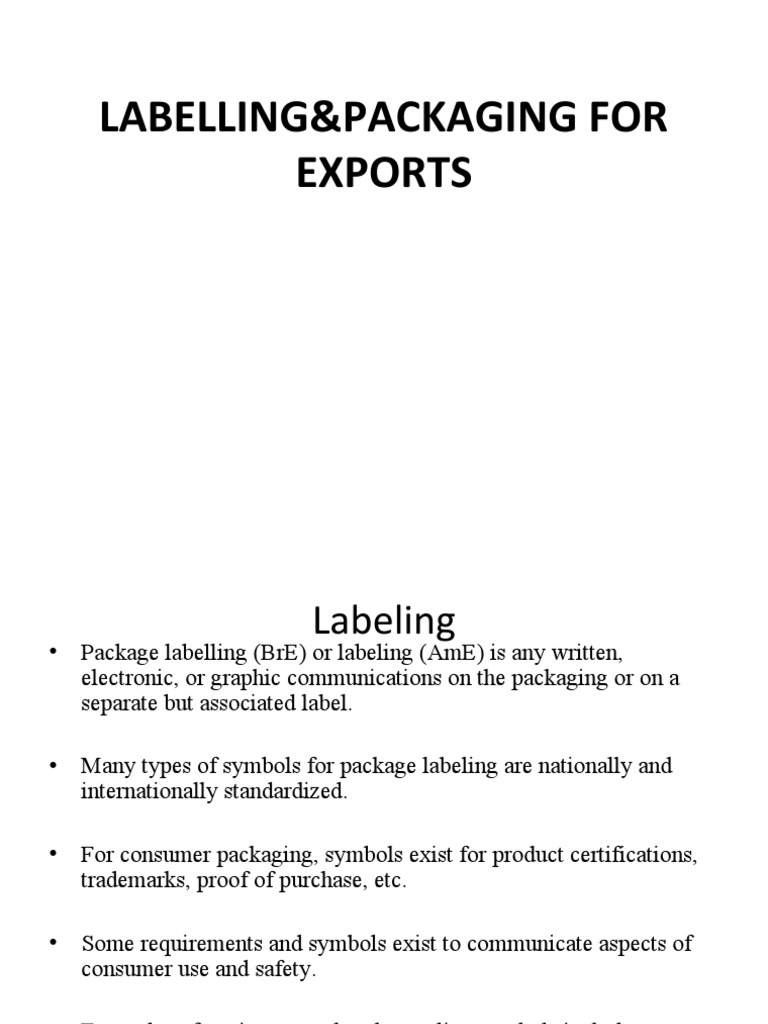 Packaging and Labelling | Download Free PDF | Packaging And Labeling