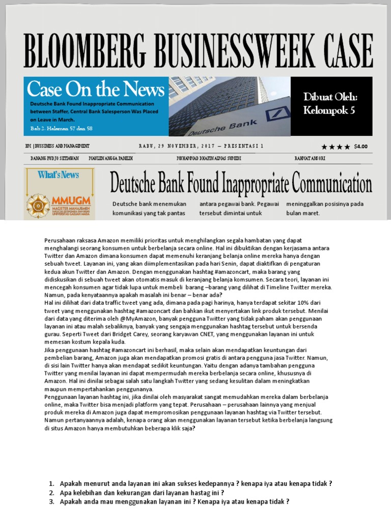 Bloomberg Businessweek Case | PDF
