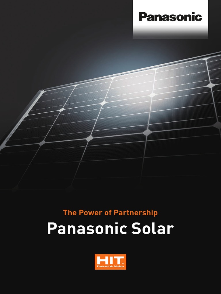 Panasonic Solar Brochure | PDF | Photovoltaics | Solar Cell