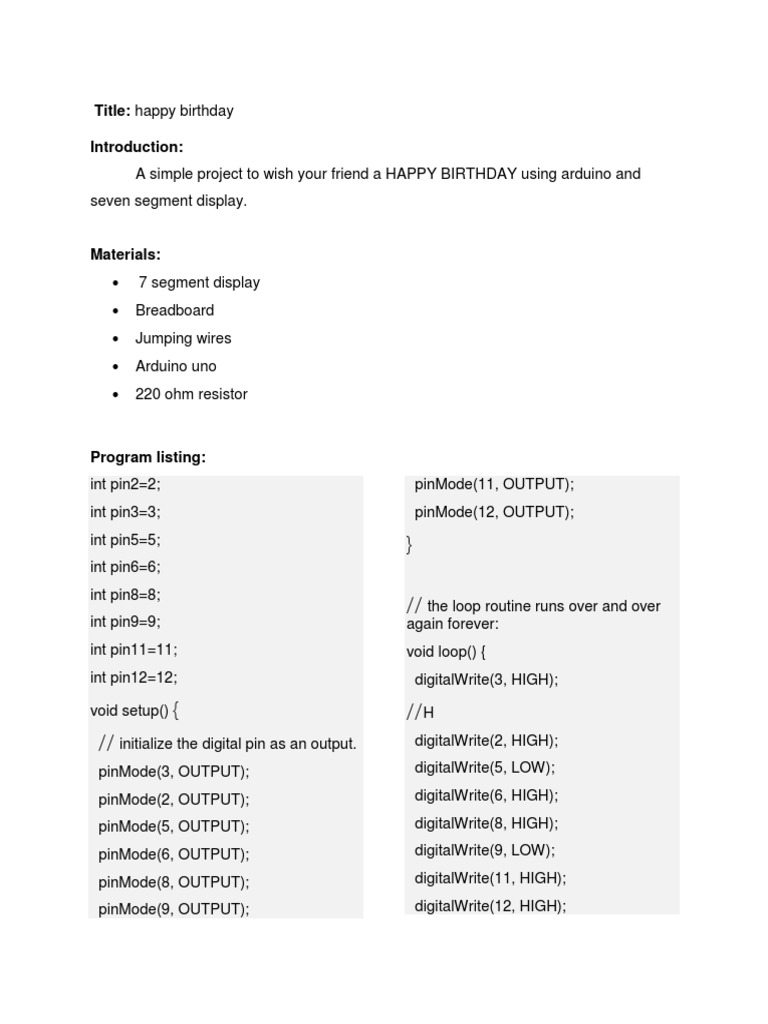 Seven Segment | PDF | Arduino | Vacuum Tube