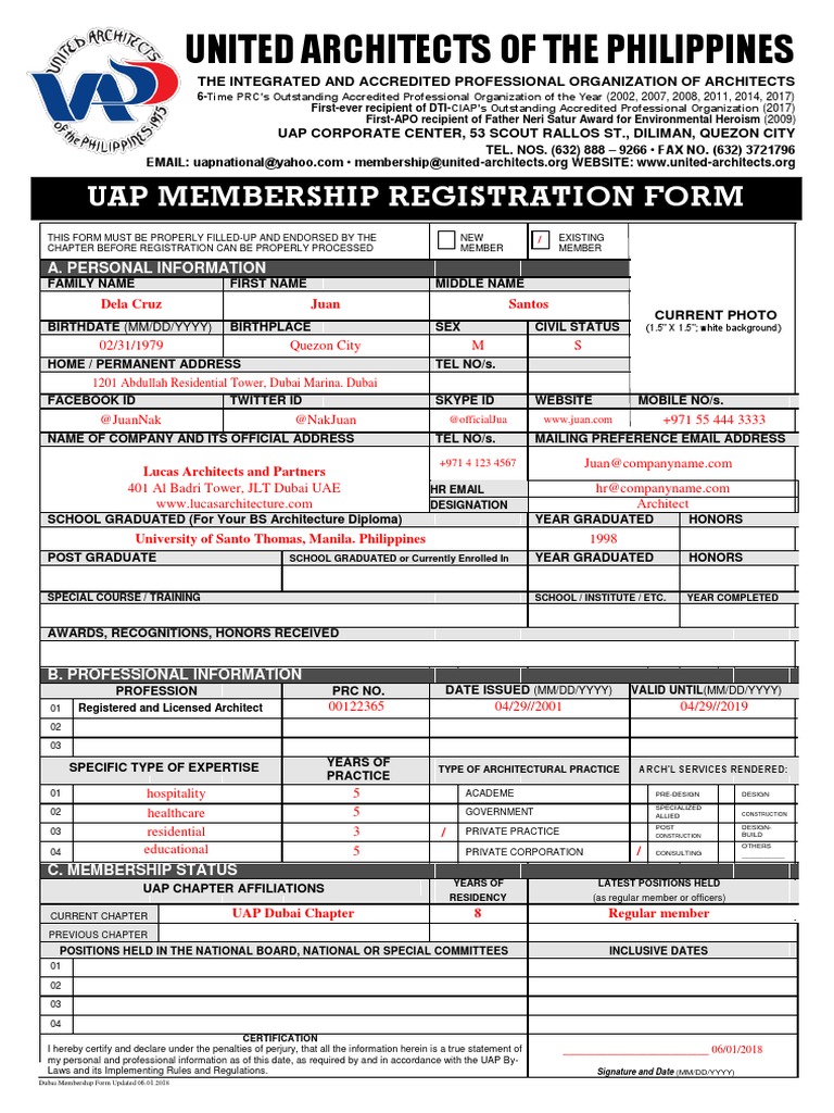 UAP DXB 01 Membership Form | PDF | Mindanao | Metro Manila