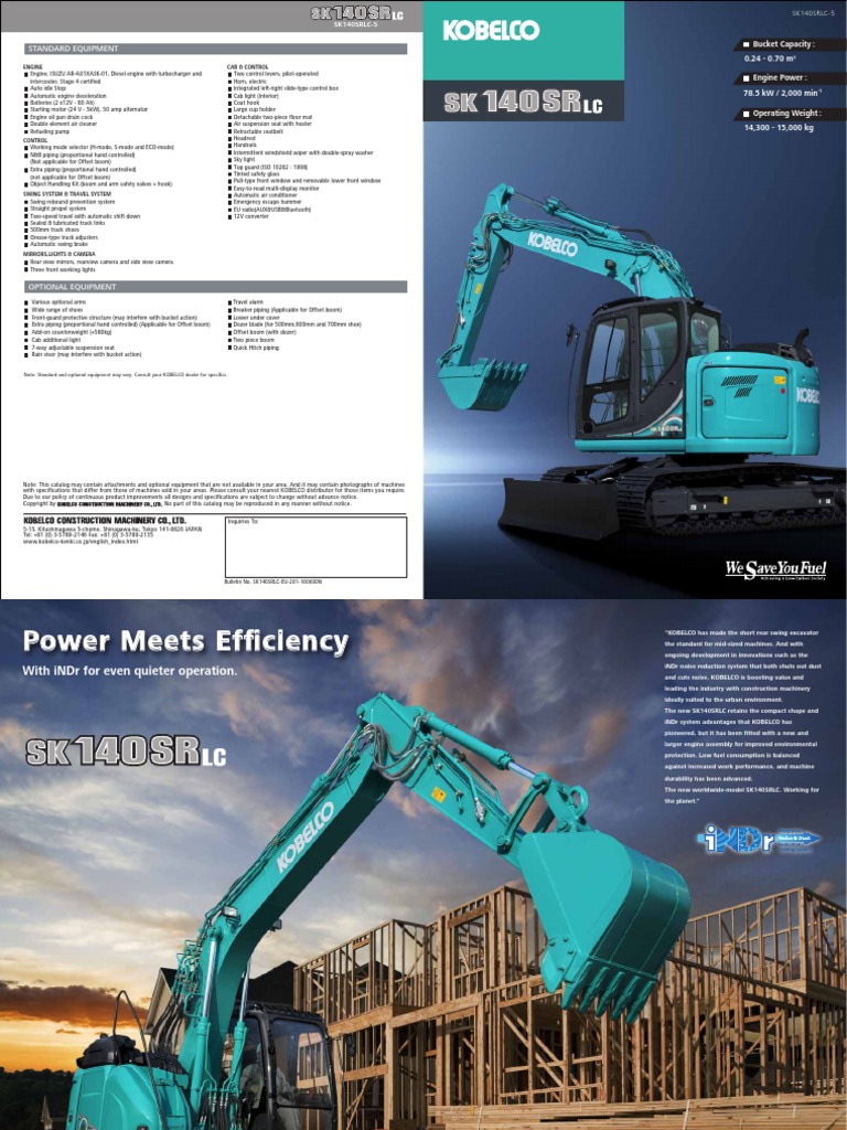 Sk140srlc 5 Eu | PDF | Vehicle Technology | Mechanical Engineering