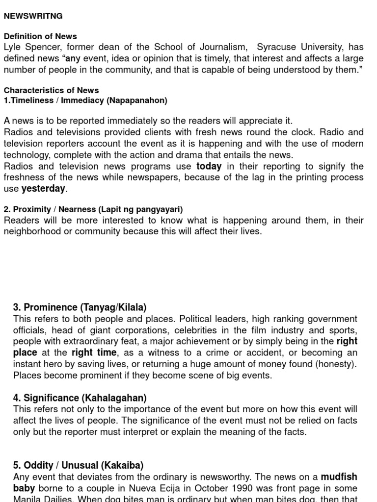 Essentials of News Writing | PDF | News | Journalism