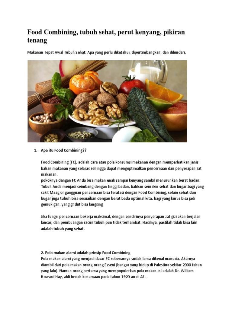Food Combining | PDF Food Combining | PDF