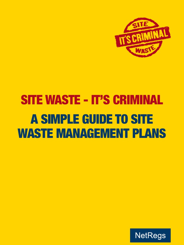 Site Waste Management Plan | PDF | Recycling | Waste