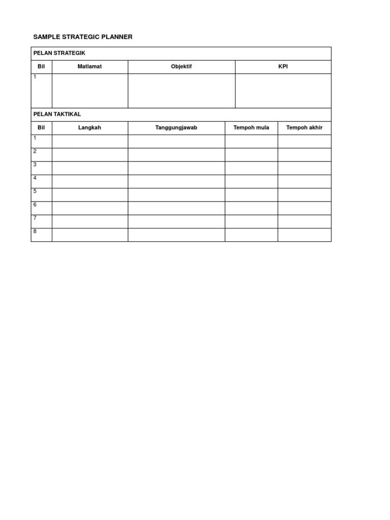 Sample Strategic Plan | PDF