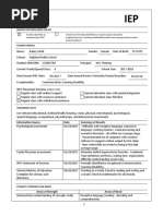 PLAAFP Examples for IEP Development | PDF | Reading (Process) | Homework
