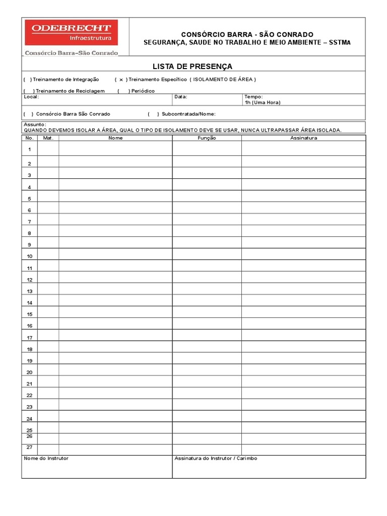 Isolamento de Área | PDF