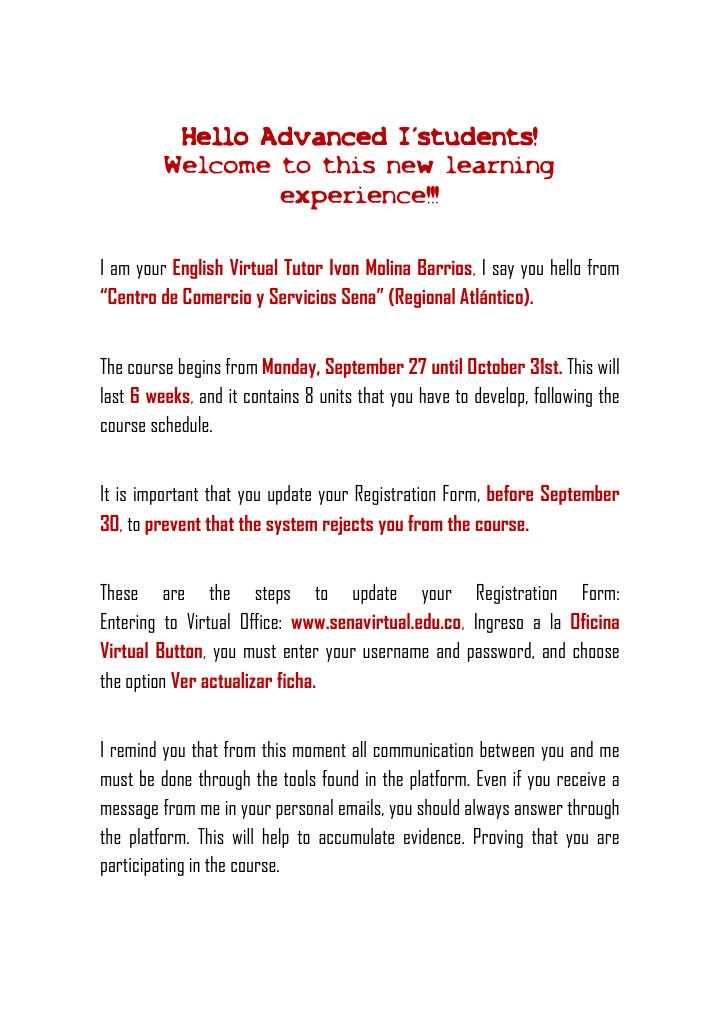 Welcome to Advanced English Course | PDF