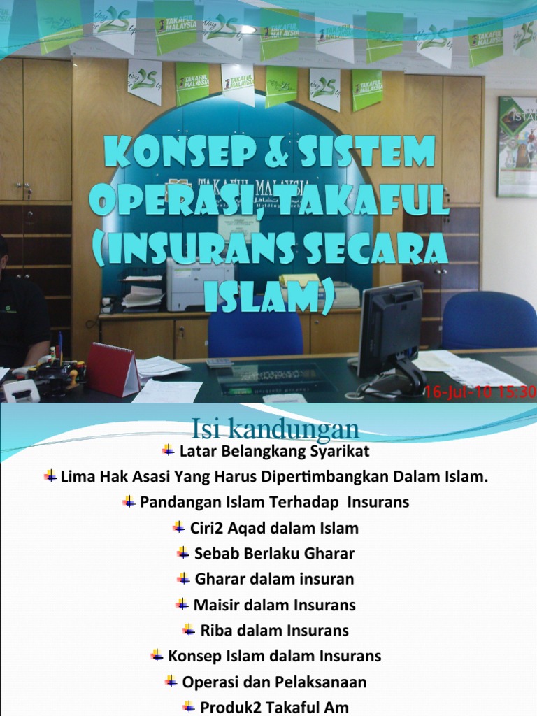 Konsep & Sistem Operasi, Takaful Insurans | PDF