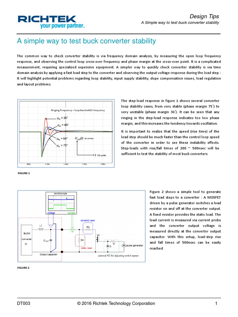 A Simple Way To Test Buck Converter Stability: Design Tips | PDF ...