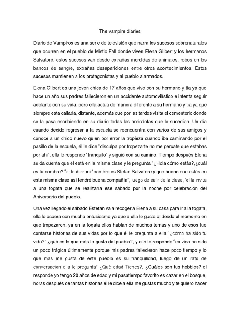 The Vampire Diaries | PDF | Ocio