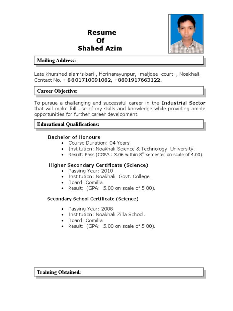 Javed CV | PDF | Behavior Modification