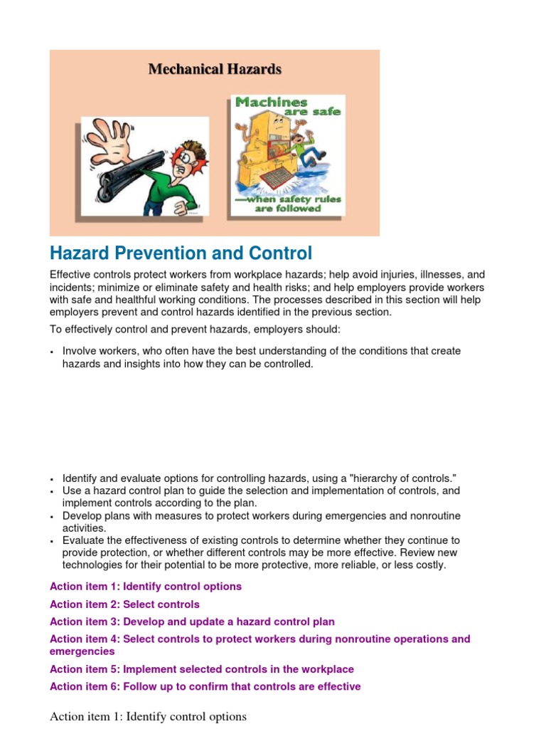 Workplace Hazard Control Guide | PDF | Occupational Safety And Health ...