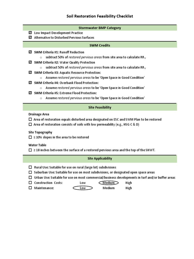 01soil Restoration Checklist | PDF
