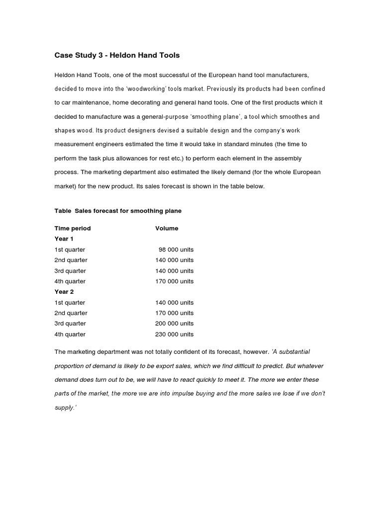 Heldon Hand Tools Woodworking Expansion | PDF | Forecasting | Economies