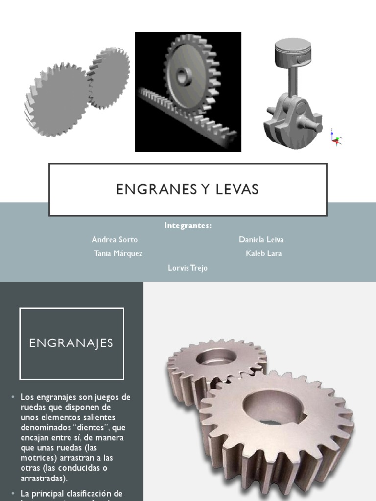 Levas Y Engranes Pdf Engranaje Transmisión Mecánica
