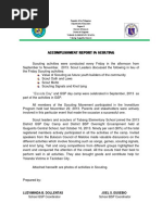 Accomplishment Report BSP GSP Encampment | PDF | Scouting | Outdoor Recreation Organizations