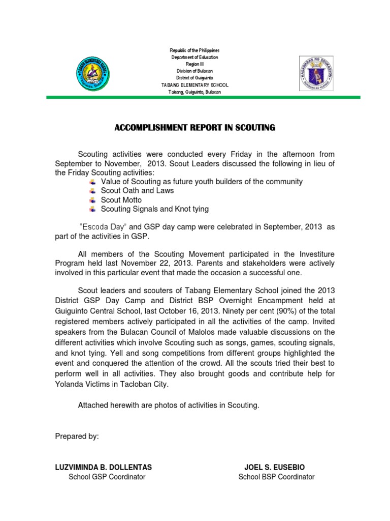 GSP Accomplishment | PDF