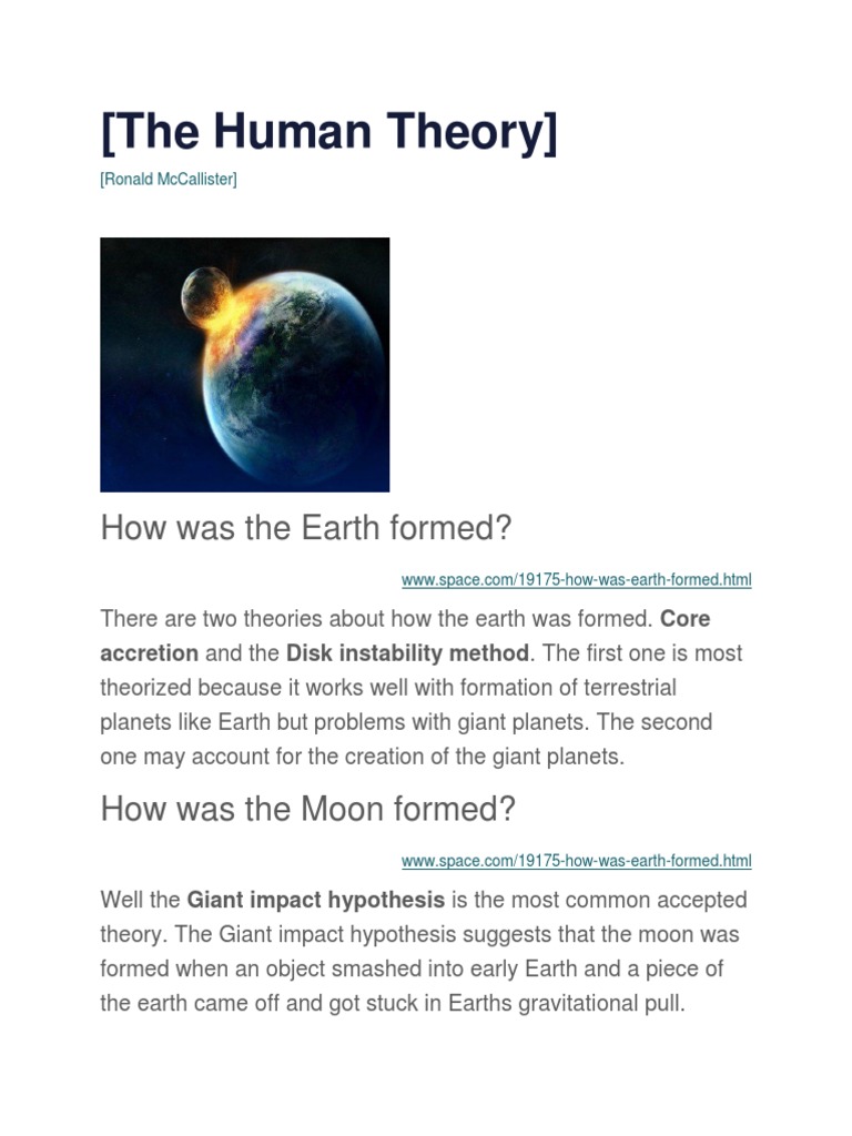 The Human Theory | PDF