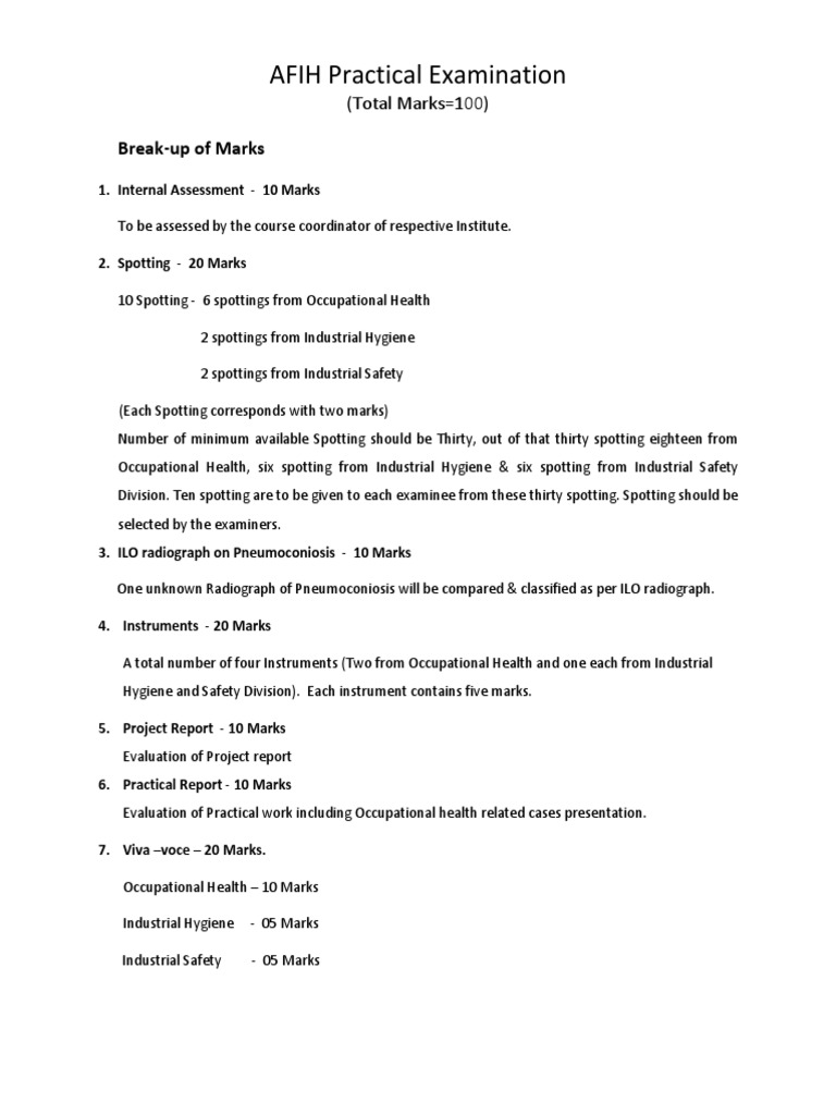 Revised Afih Syllabus 2018 | PDF | Occupational Hygiene | Occupational ...