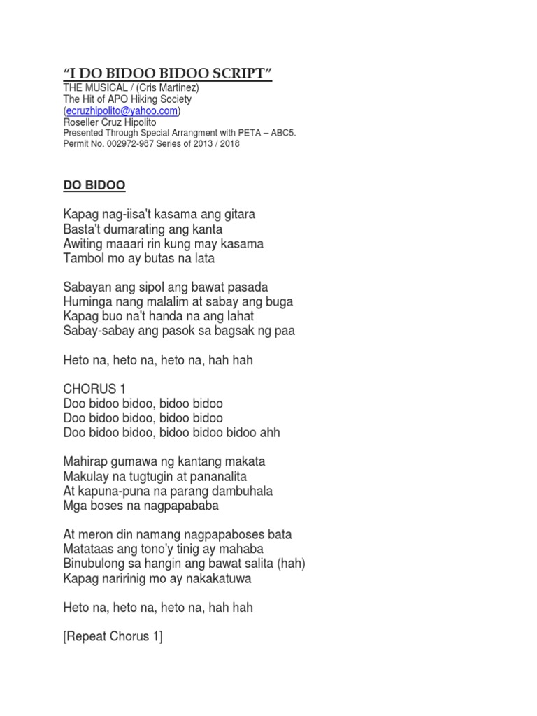 Do Bidoo Script | PDF