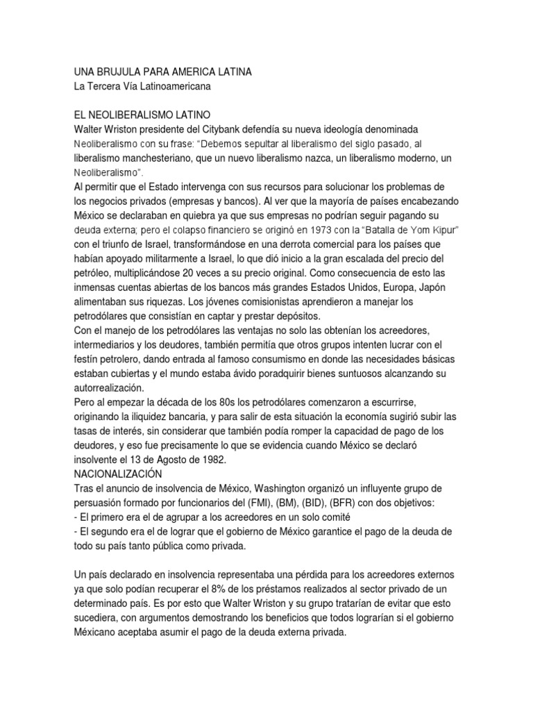 Una Brujula para America Latina | PDF | Crecimiento económico | America ...