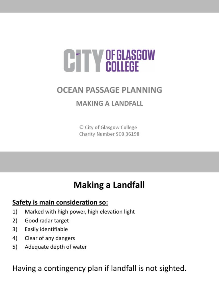 Ocean Passage Planning: Making Landfall | PDF | Technology ...