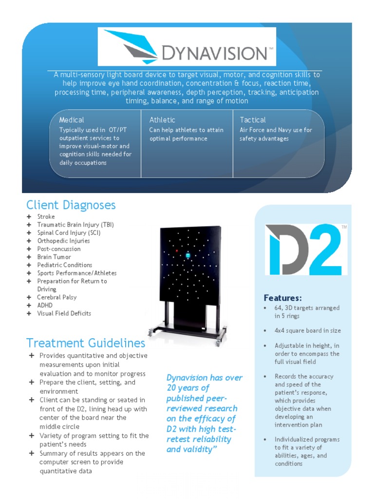 Dynavision Handout | PDF | Balance (Ability) | Nervous System