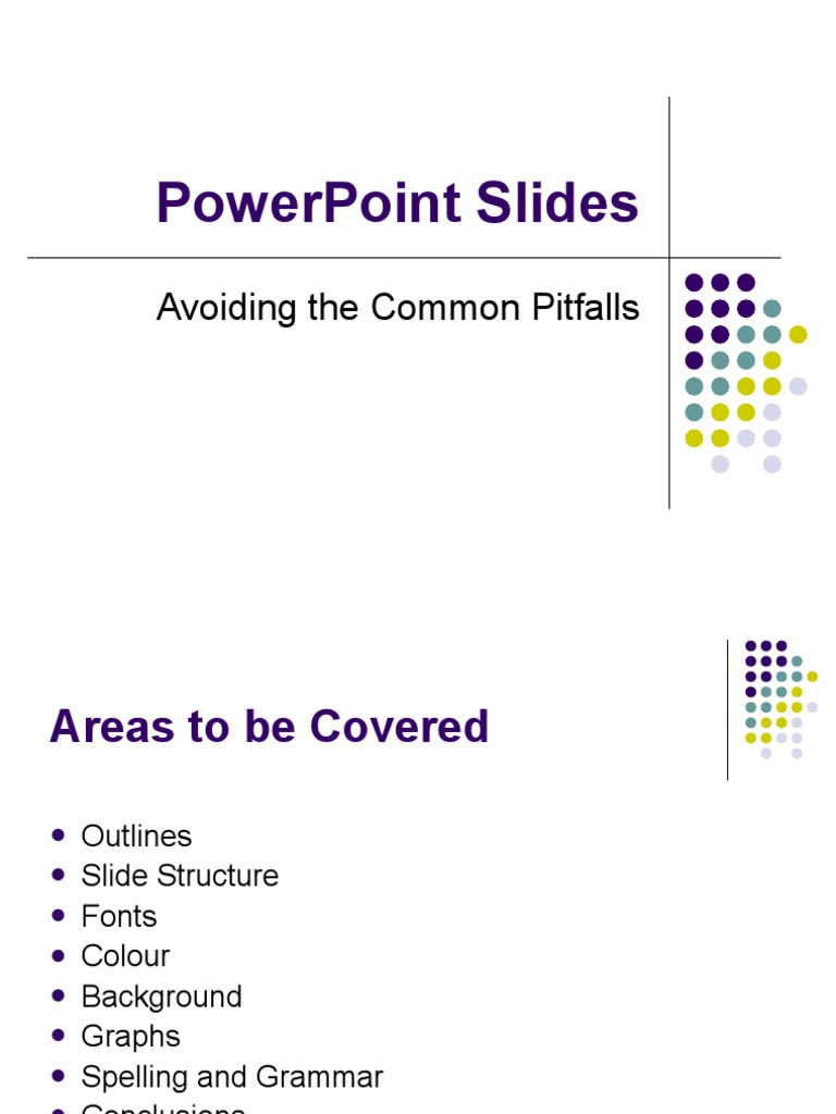 Powerpoint Slides: Avoiding The Common Pitfalls | PDF | Cognitive Science | Communication