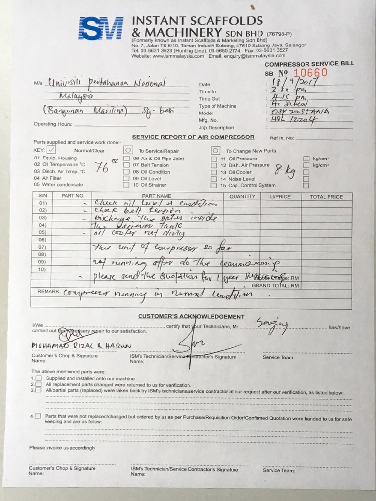 Hitachi Compressor Quotation | PDF