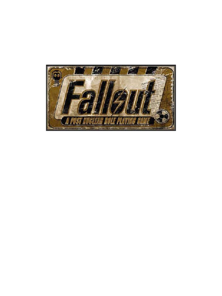 Fallout Pen-And-paper RPG - Core Rulebook 1.1 | PDF | Role Playing ...
