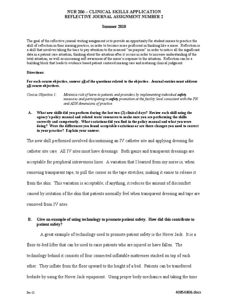 Properly Edited Journal 2 Nur 206 | PDF | Hand Washing | Blood Transfusion